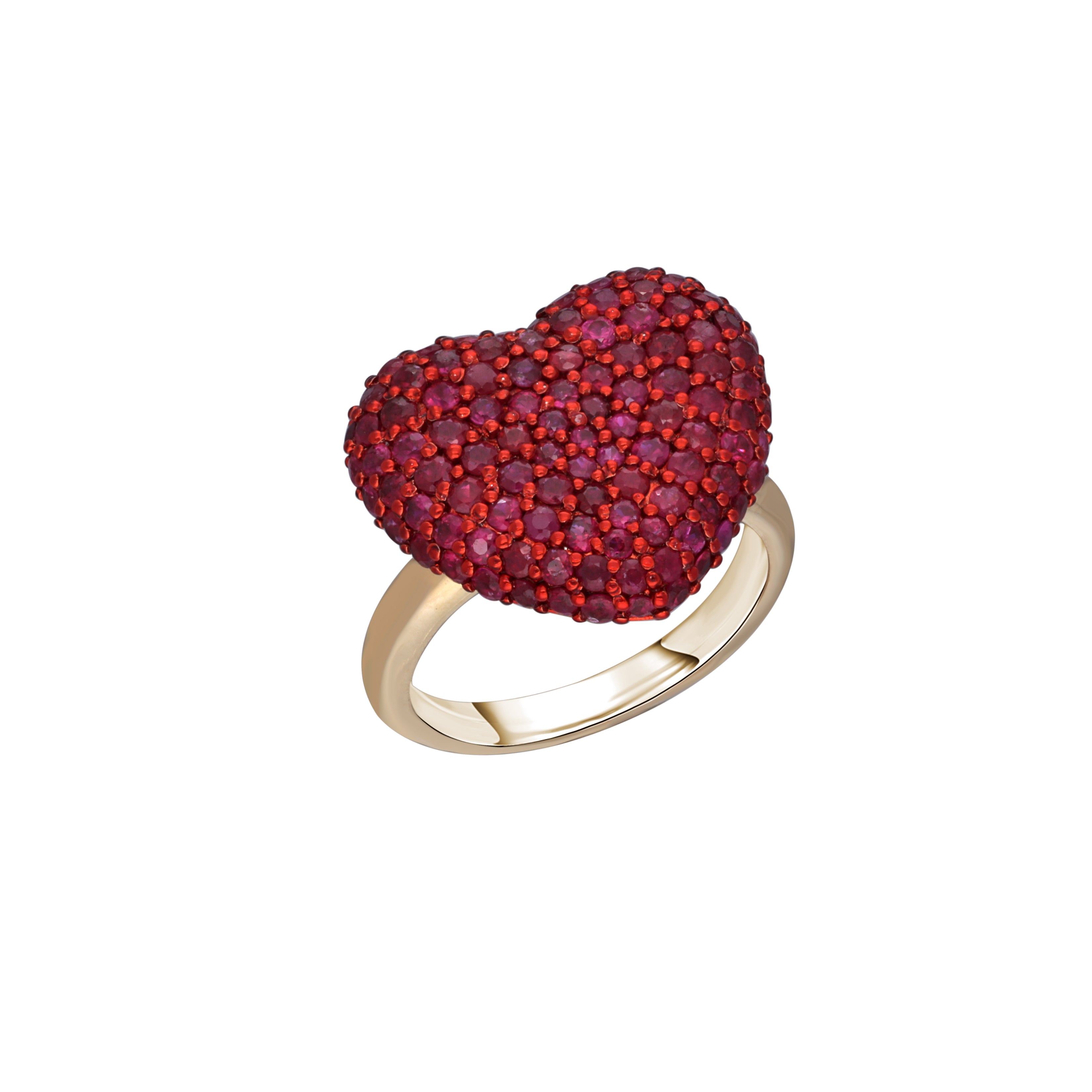 Classic Small Ruby Heart Ring KAJ Fine Jewellery