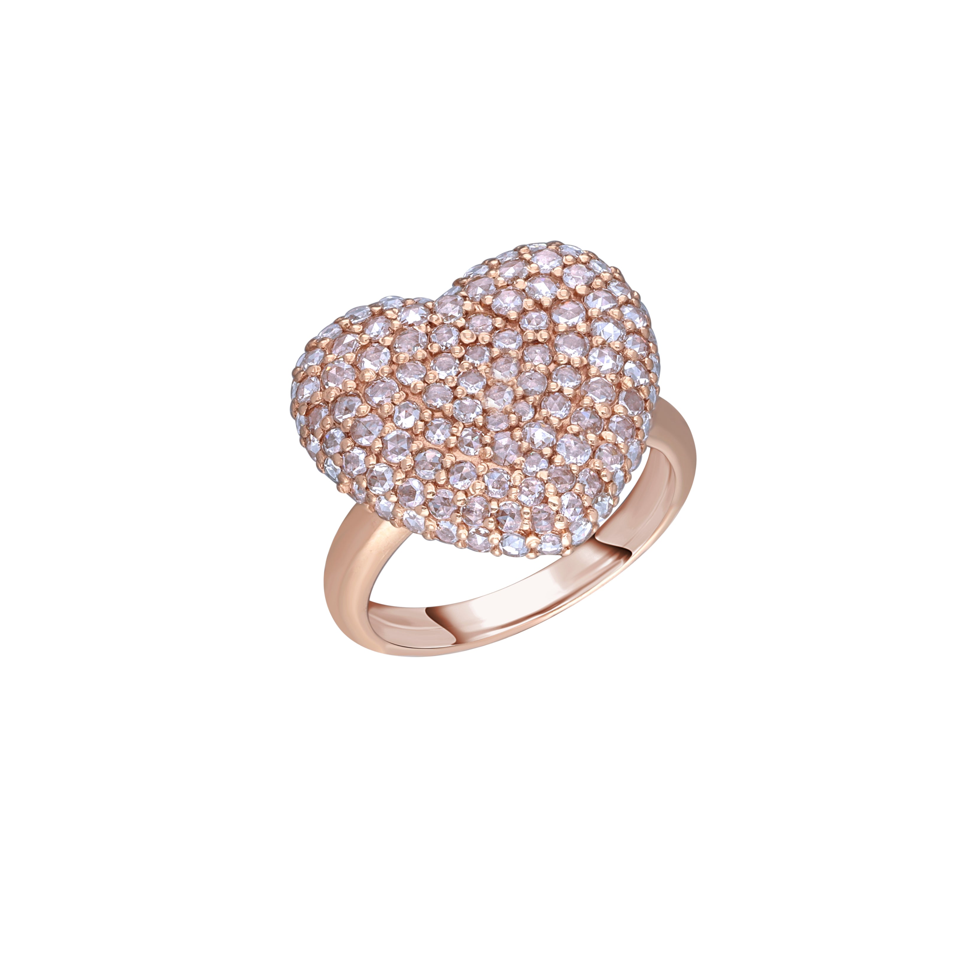 Classic Medium Rose Cut Diamond Heart Ring – KAJ Fine Jewellery