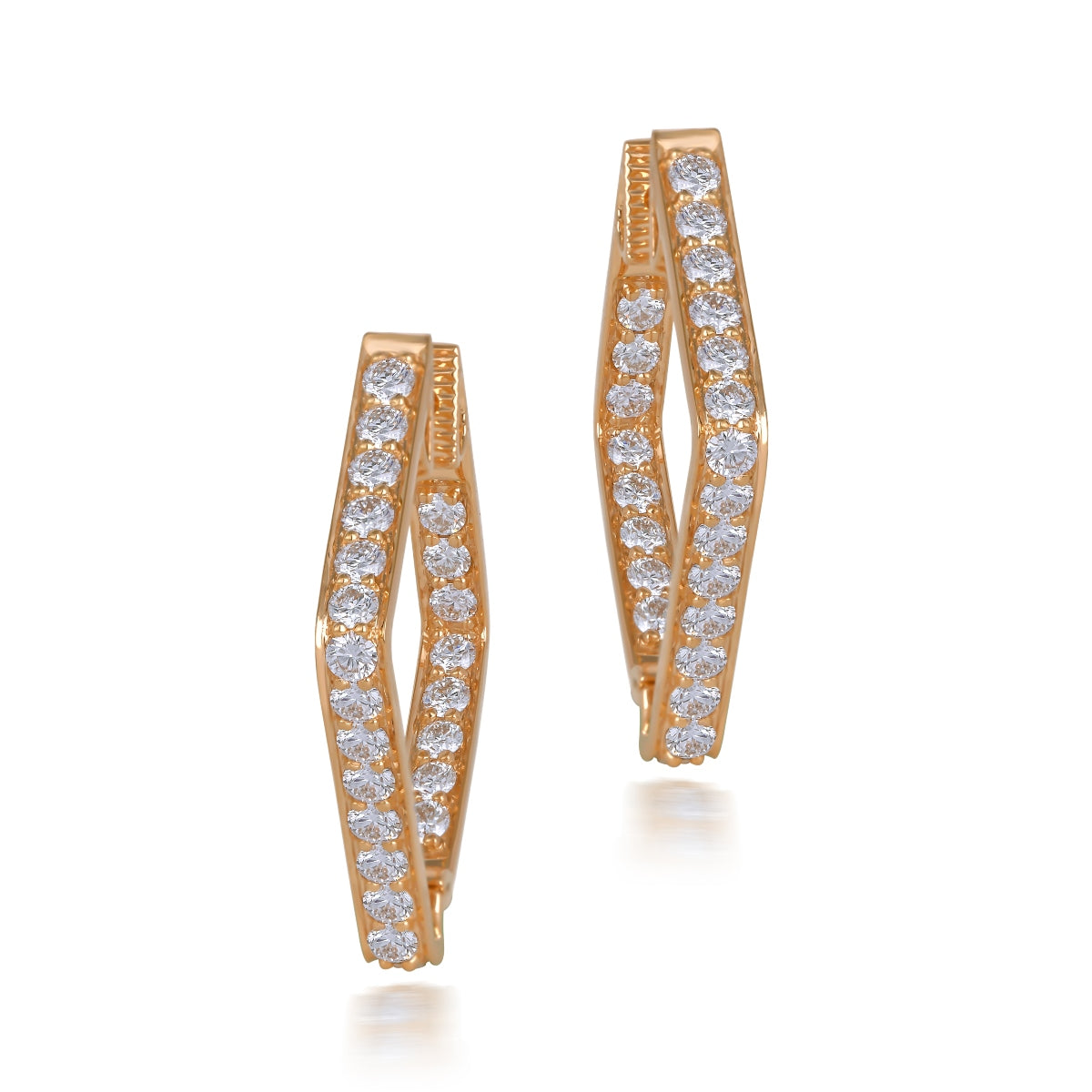 Mini Rhombus Diamond Hoops – KAJ Fine Jewellery
